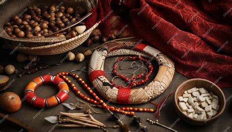 Premium Photo A Photoshoot With A Focus On The Small Trinkets Attached To Martisor