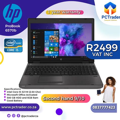 Hp Probook B Gb Gb Intel Core I M M Second Hand Pctrader Computer Solutions