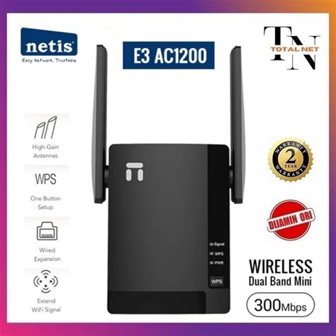 Jual Netis E3 Ac1200 Wireless Dual Band Router 2 Antena E 3 Shopee Indonesia