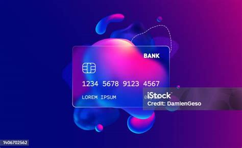 유리 모피즘 신용 카드 템플릿 투명 플라스틱의 플라스틱 직사각형은 흐림 효과를 냅니다 액체 모양 모피 추상 미술 신용 카드에 대한 스톡 벡터 아트 및 기타 이미지 Istock