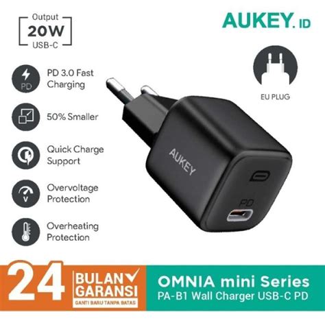 Jual Aukey Charger Omnia Mini Pa B1 20w Usb C Power Delivery Pd 30 Di