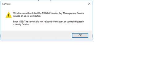 The Service Did Not Respond To The Start Or Control Request In A Timely Fashion Progress Community