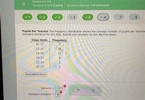 Solved Pupils Per Teacher The Frequency Distribution Shows