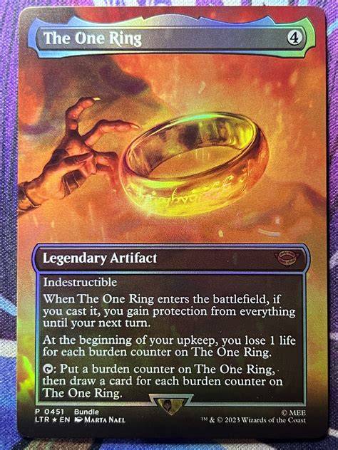 The One Ring Ltr Full Art Foil Bootleg Mage