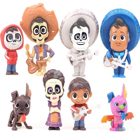 8pcs Coco Movie Miguel Riveras Ernesto De La Cruz Hector Action Figures