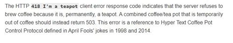 til about the 418 status code programmerhumor