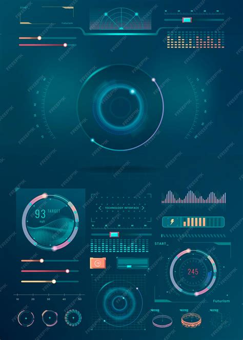 Premium Vector Technology Interface Template Design Elements Vector