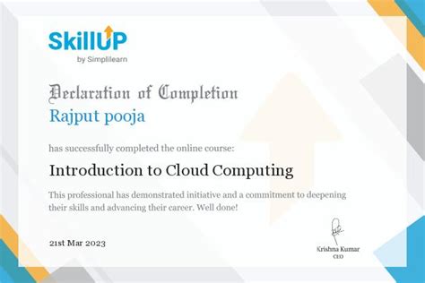 Pooja Rajput On Linkedin Rajput Pooja Has Successfully Completed The