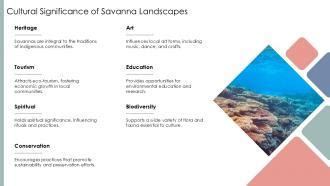 Cultural Significance Of Savanna Landscapes Cosystem Savanna Ppt