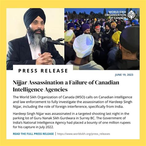 Gurdwara Assassination Leads To Pressure For Canadian Investigation On