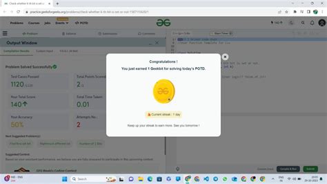 Chaitanya Emani On Linkedin Potd Gfg Coding Learning Programming Cpp Learningjourney