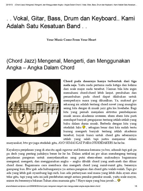 Chord Jazz Mengenal Mengerti Dan Menggunakan Angka Angka Dalam
