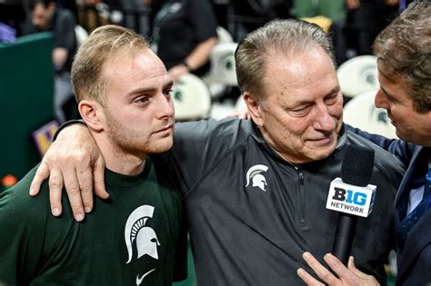 Tom Steven Izzo Share Emotional Moment At Michigan State Senior Night