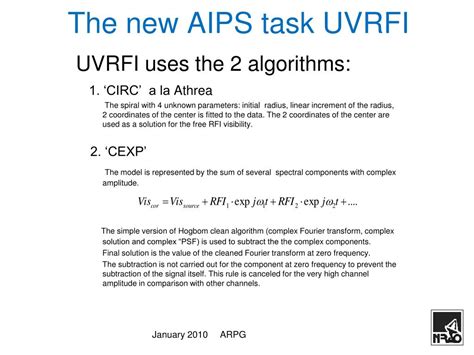 Ppt Rfi Mitigation In Aips The New Task Uvrfi Powerpoint Presentation Id3952606