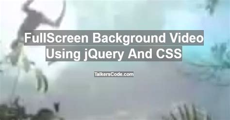 fullscreen background video using html5 and css with demo