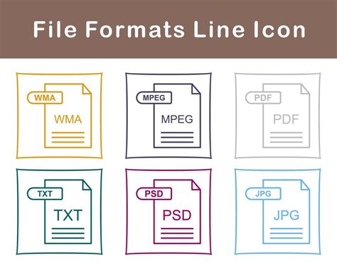 file formats vector icon set 21505269 vector art at vecteezy