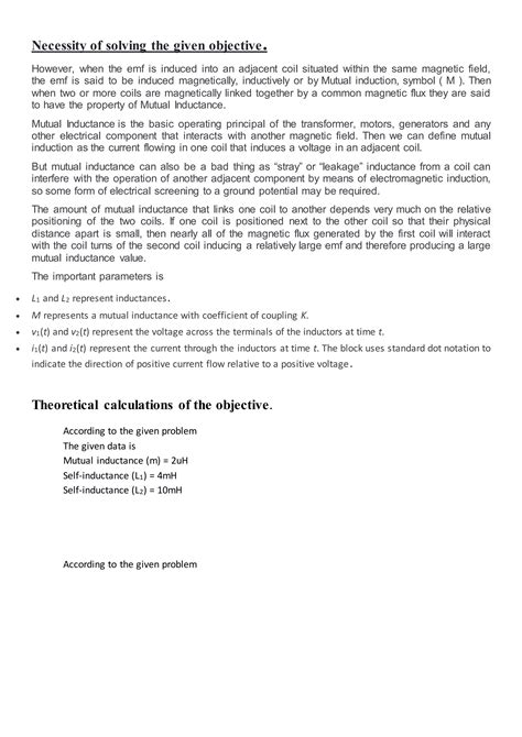 Problem Solving On The Mutual Inductance Of Coupled Circuit Docx