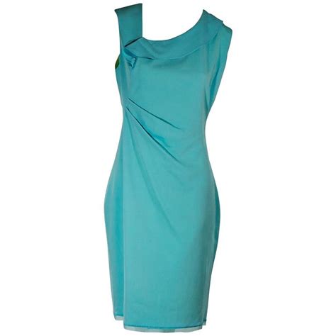 Teal Elie Tahari Sheath Dress For Sale At 1stdibs