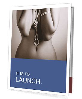 Naked Woman In Pearls Jewelry Presentation Folder Design ID