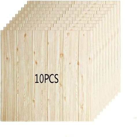 Diy 3d Wallstickers Wood Grain Panels For Bedroom Living Room 70x70cm