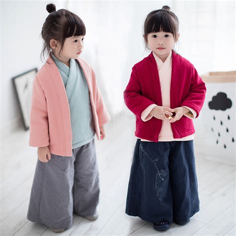 2023女童男童儿童外套冬装童装宝宝唐装汉服国学服加绒民族风服装虎窝淘