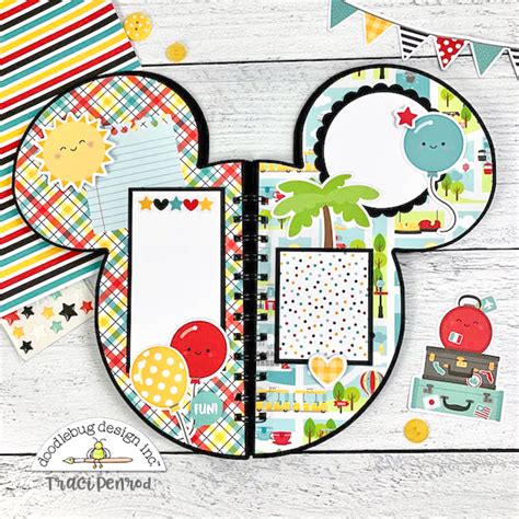 Doodlebug Design Inc Blog Fun At The Park Mouse Ears Album With Traci