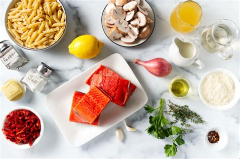 Creamy Lemon Salmon Pasta With Mushrooms Savor The Best