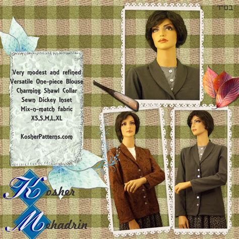 Shawl Collar Blouse With In Sewn Dickey Kosherpatterns