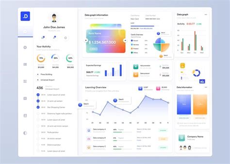 Infografik Dashboard Ui Design Mit Diagrammen Diagrammen Und