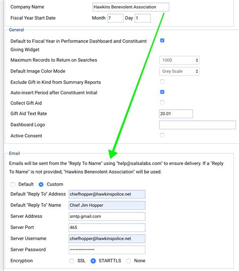 Email Configuration Salsa Knowledgebase