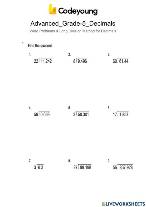 Free Long Division Decimals Worksheet Download Free Long Division Decimals Worksheet Png Images