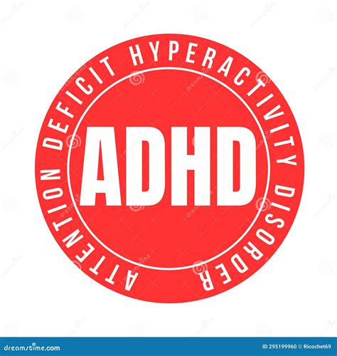 Adhd Attention Deficit Hyperactivity Disorder Symbol Icon Stock