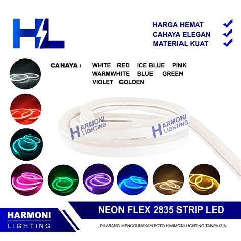 Jual Lampu Neon Flex Led Strip Fleksibel Meteran 220v Shopee Indonesia