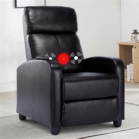 Anj Pu Leather Massage Recliner Chair Winback Recliner Chairs Modern
