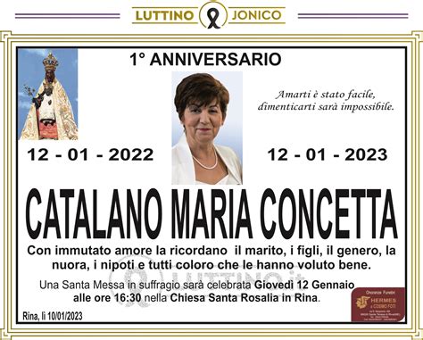 Anniversario Maria Concetta Catalano Luttino It