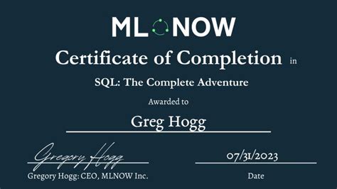 Greg Hogg On Linkedin Sql Databases Dataanalytics Datascience