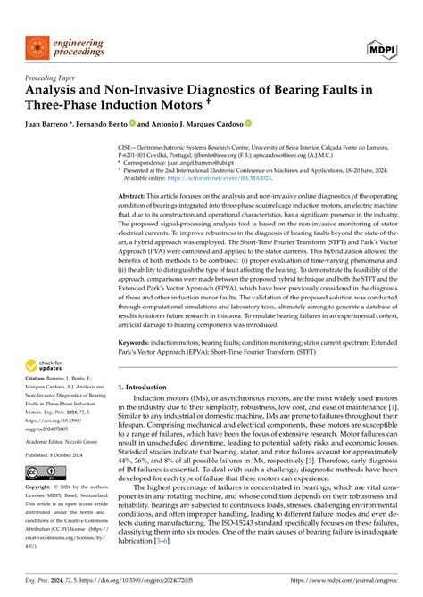 Pdf Analysis And Non Invasive Diagnostics Of Bearing Faults In Three