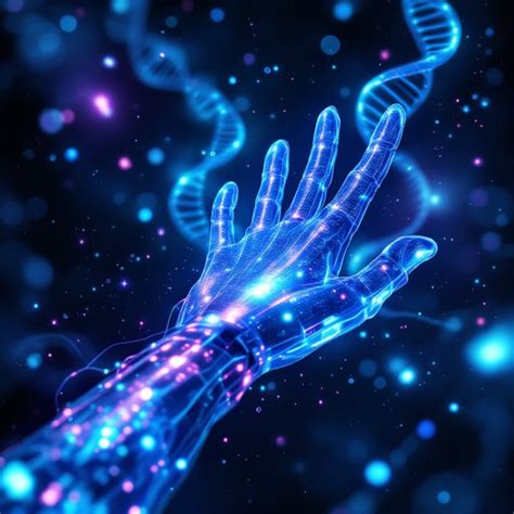 Free Digital Dna Evolution Image Biotechnology Futuristic Dna