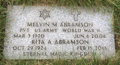 Melvin M Abramson 1920 2006 Find A Grave Memorial