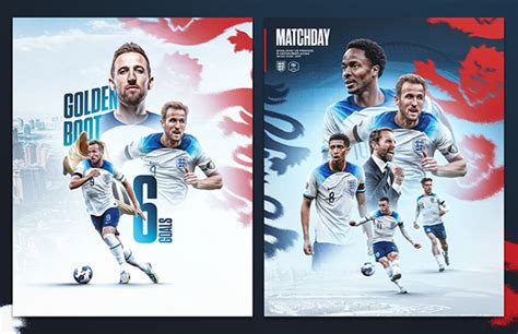 England Football Social Rebrand Fifa World Cup Behance