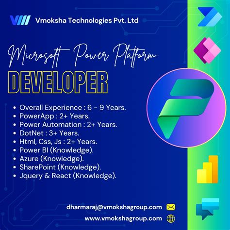 Powerplatformdeveloper Role Location Jobtype Workmode Shift Experience Jobdescription