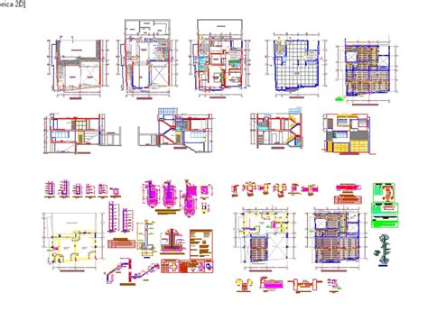 Vivienda Unifamiliar Estructuras En Dwg 89262 Kb Librería Cad