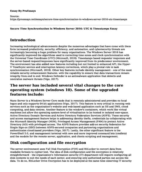 📗 Secure Time Synchronization In Windows Server 2016 Utc And Timestamps