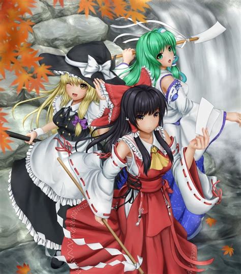 東風谷 早苗 Sanae Kochiya 博麗 霊夢 Reimu Hakurei 霧雨 魔理沙 Marisa