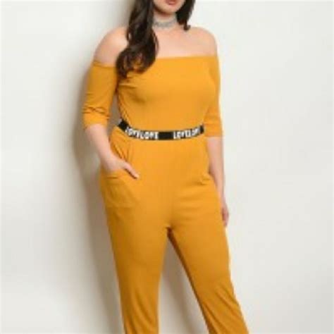 Pants And Jumpsuits Plus Size Mustard Jumpsuit Poshmark