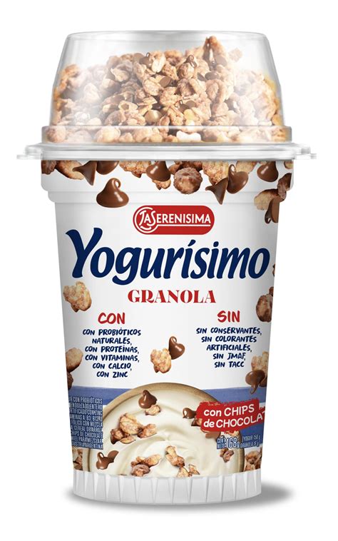 Yogur Sabor Natural Con Granola Y Chips De Chocolate Yogur Simo