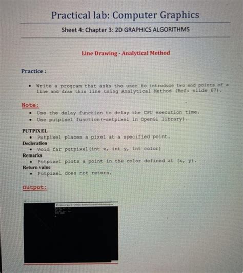 Solved Practical Lab Computer Graphics Sheet Chapter Chegg