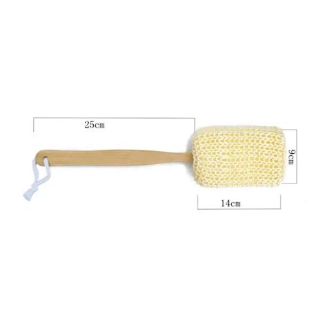 Домашняя щетка для ванной с длинной ручкой Массажная щетка для сизаля губка для мытья спины