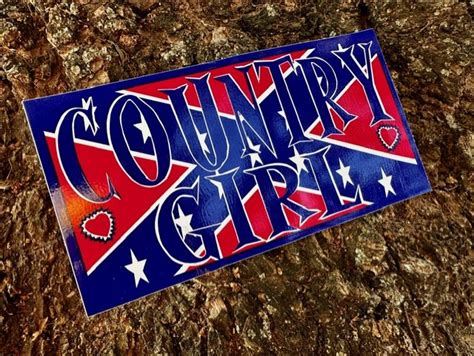 Confederate Country Girl Bumper Sticker Rebel Nation