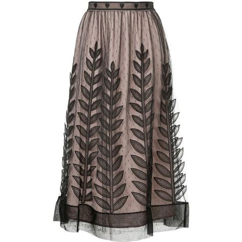 Red Valentino Tulle Layer Midi Skirt